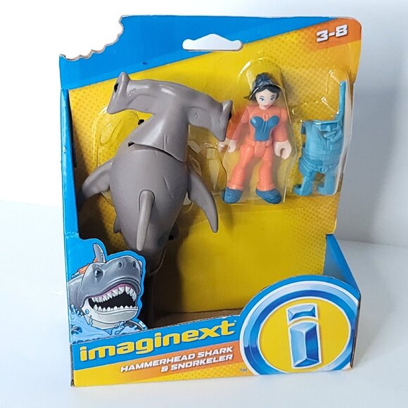 Toys | Imaginext Hammerhead Shark Snorkeler Figure Set Ocean Marine ...